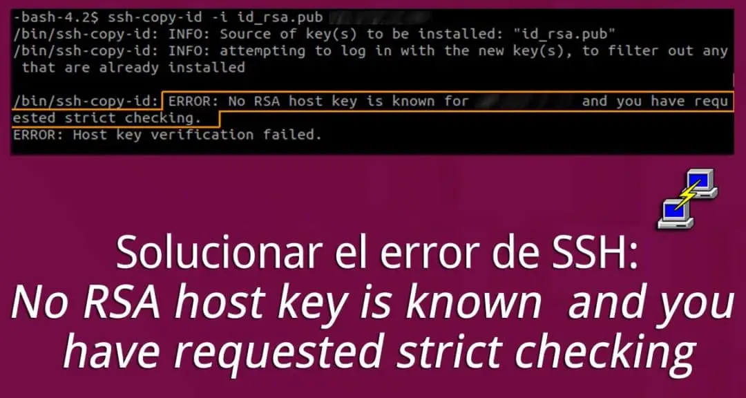 No RSA host key is known and you have requested strict checking - El Taller del Bit